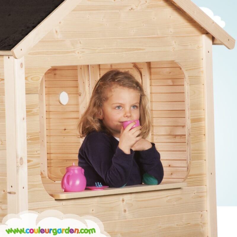 Cabane enfant - Première Maison en Bois de jardin Enfant - Couleur Garden
